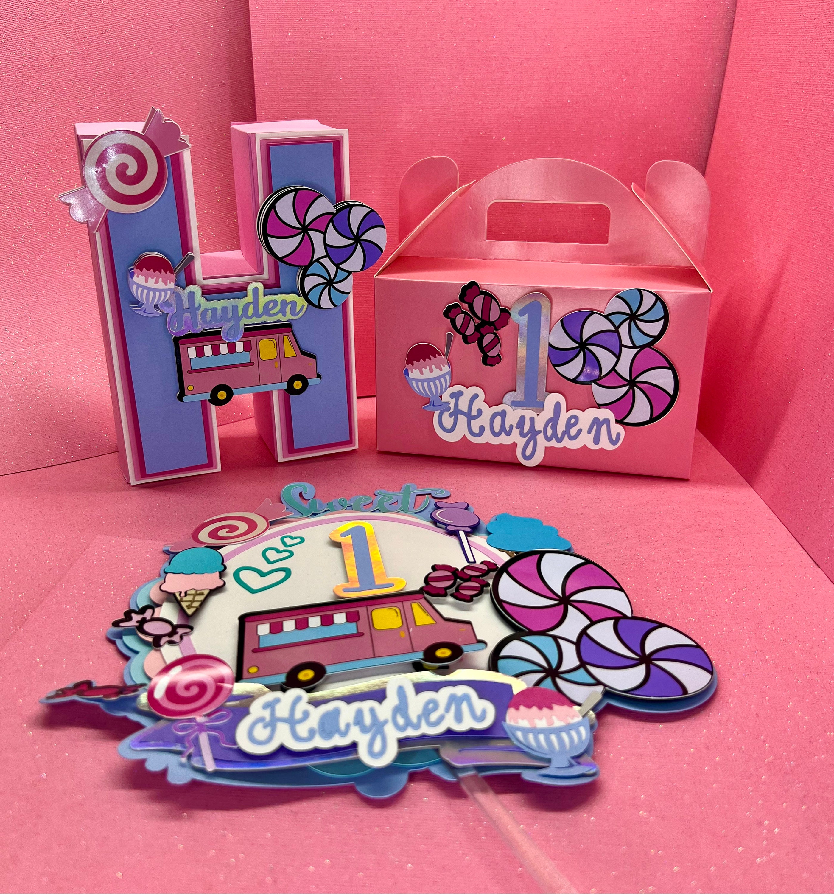 Candyland 3D Letter Candy Theme Birthday Party 3D Letter Candy Cake 3d ...