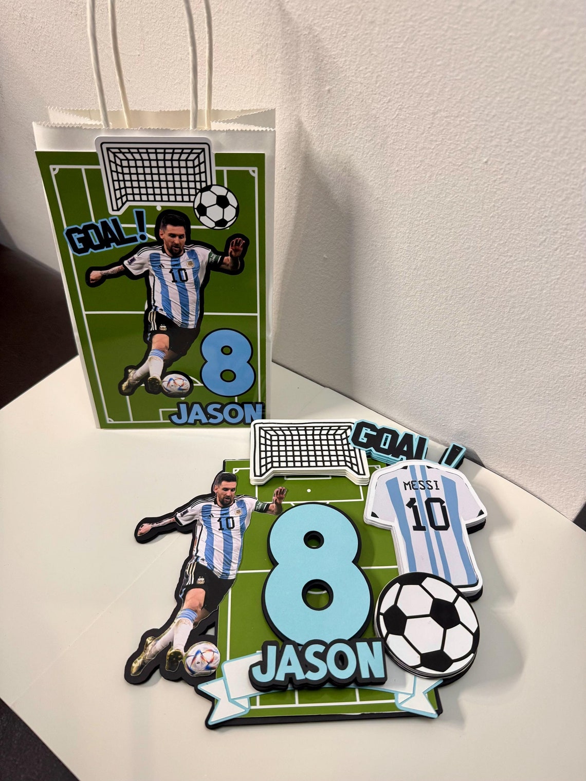 Soccer Cake Topper Messi Inter Miami Soccer Cake Topper Messi Inspired ...