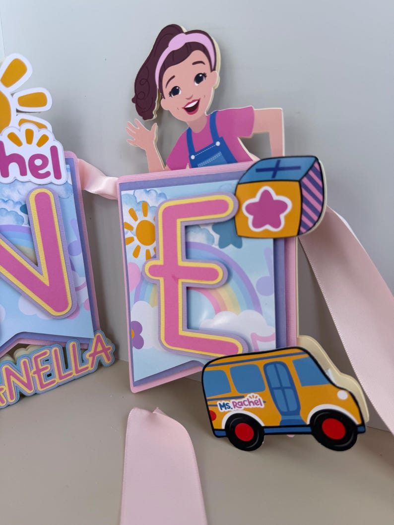 Ms.rachel One Banner First Birthday Banner Ms.rachel Sweet First ...