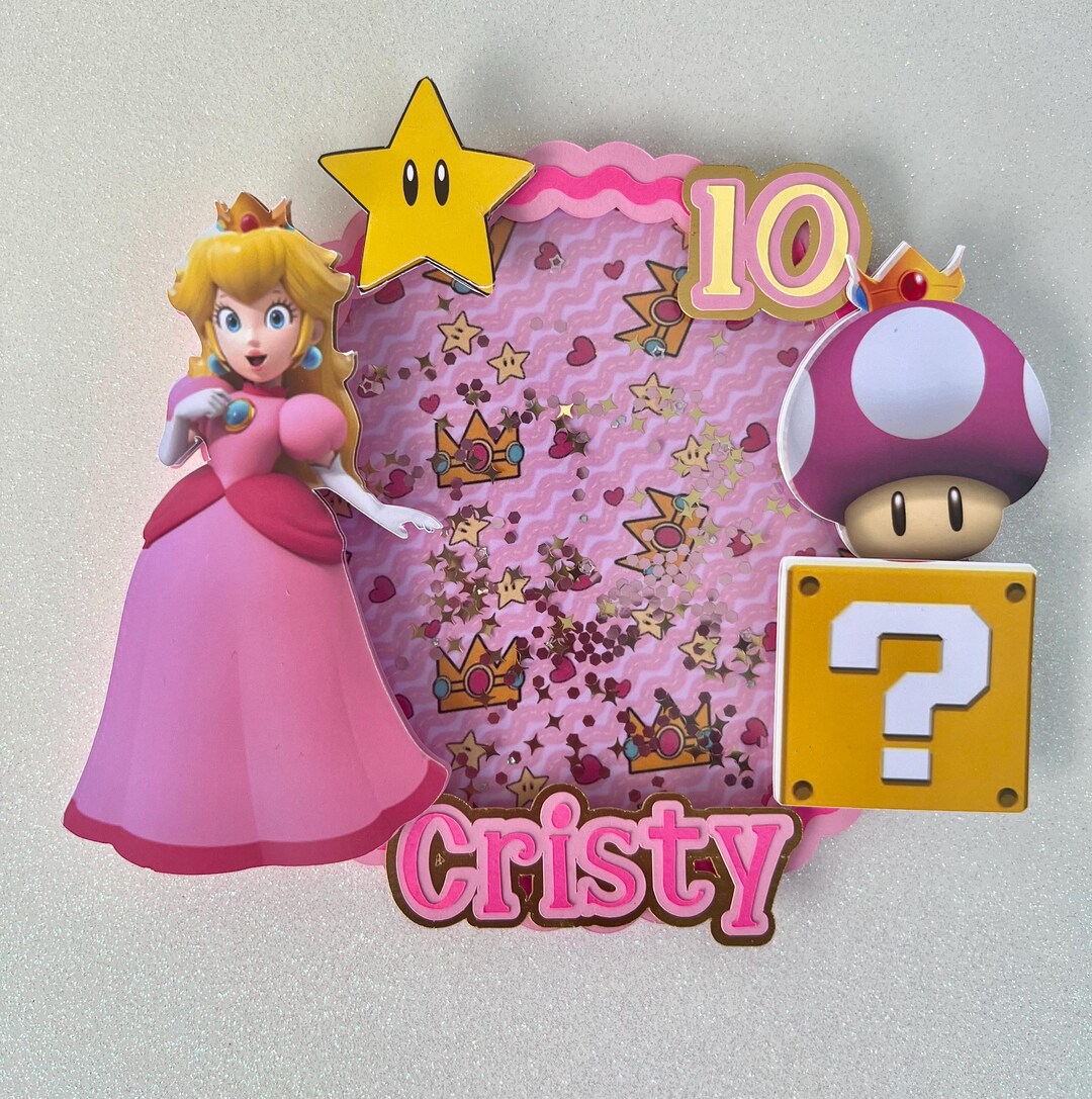 Princess Peach Cake Topper Pink Princess - Etsy