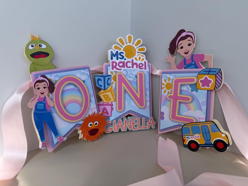 Ms.rachel One Banner First Birthday Banner Ms.rachel Sweet First ...