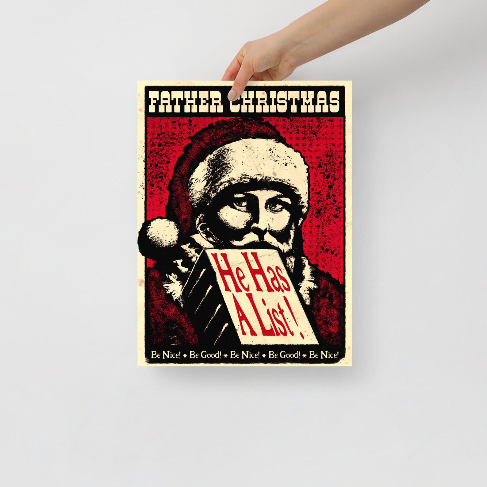 Father Christmas Propaganda Poster. 1984 Posterized Style - Etsy