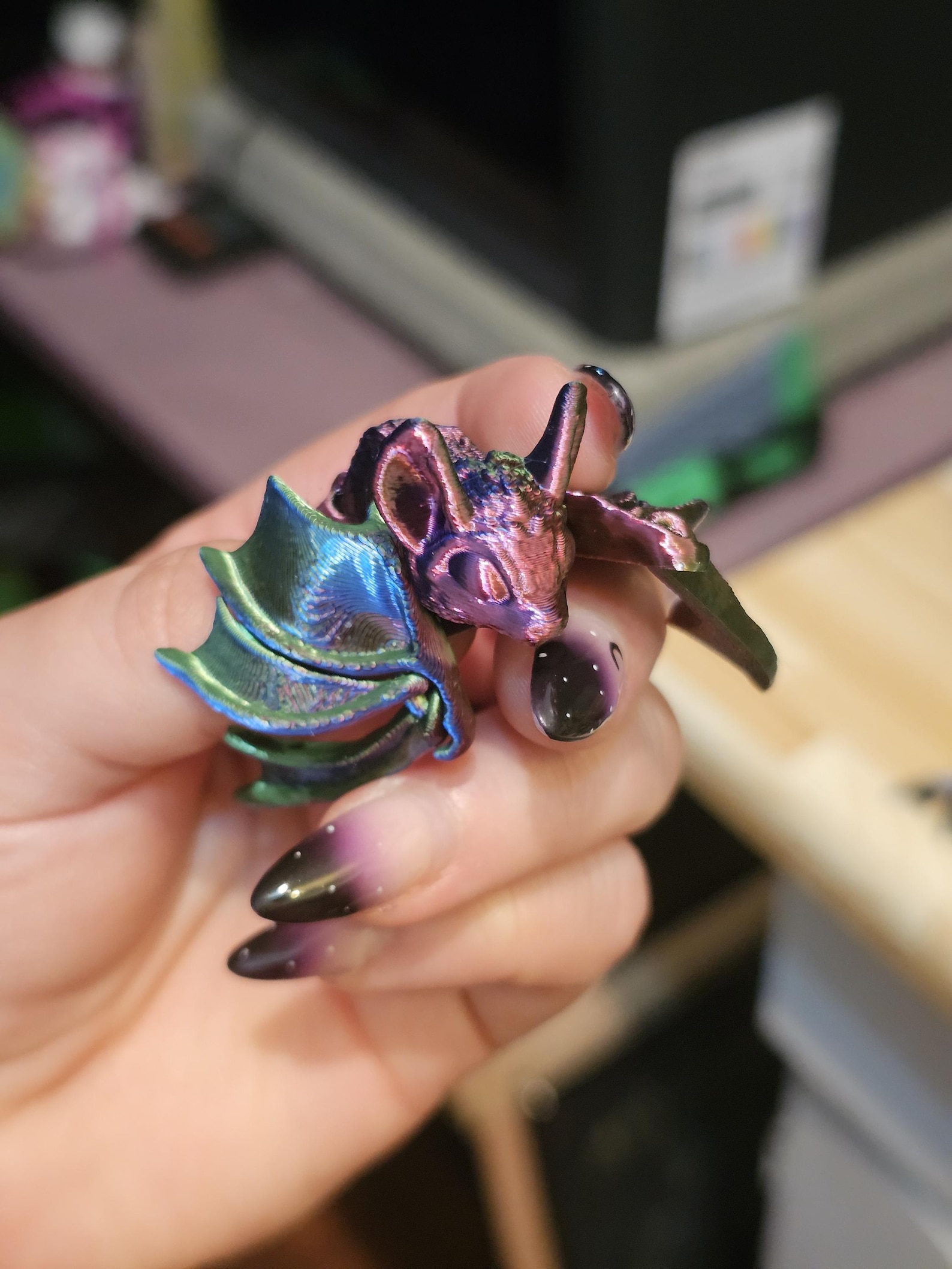 Miniature Articulated 3d Printed Bats - Etsy