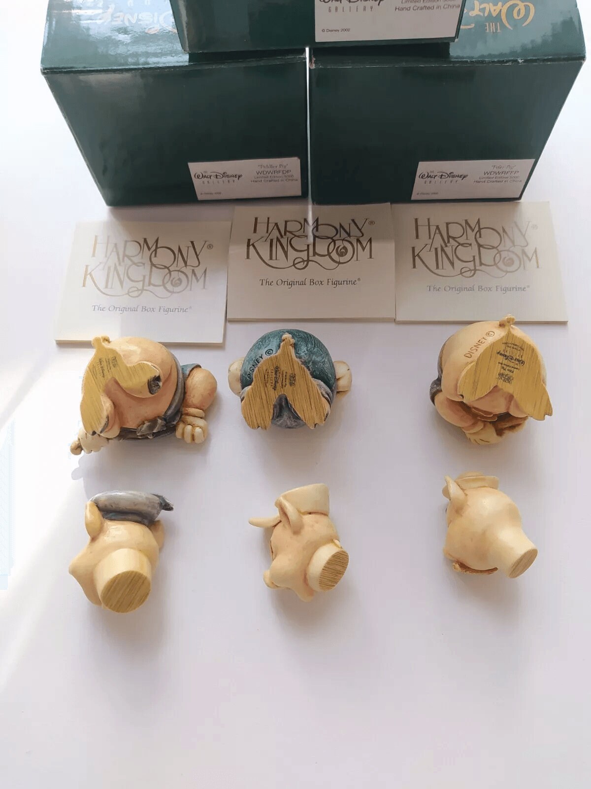 Disney Harmony Kingdom Three Little Pigs Practical Fifer Fiddler 2002 ...