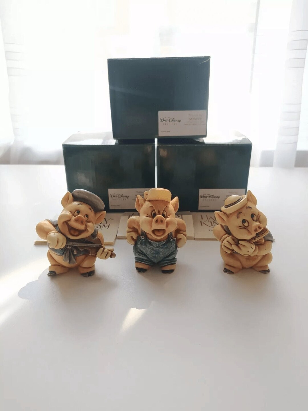 Disney Harmony Kingdom Three Little Pigs Practical Fifer Fiddler 2002 ...