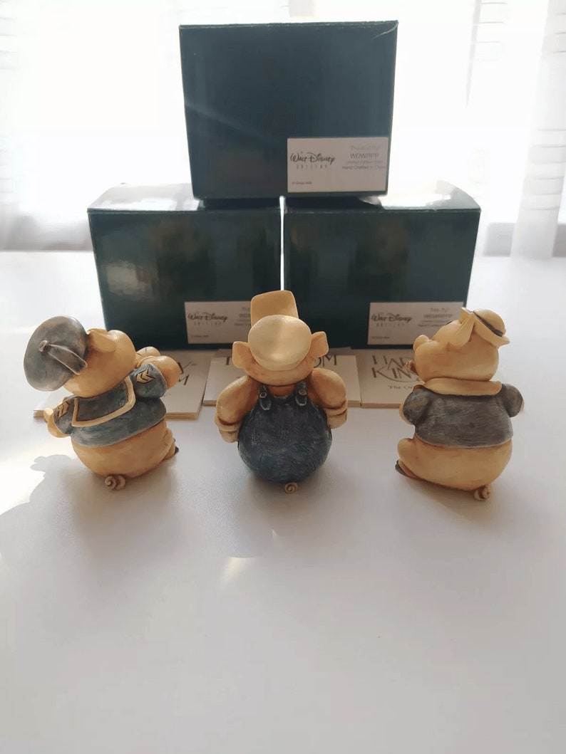 Disney Harmony Kingdom Three Little Pigs Practical Fifer Fiddler 2002 ...