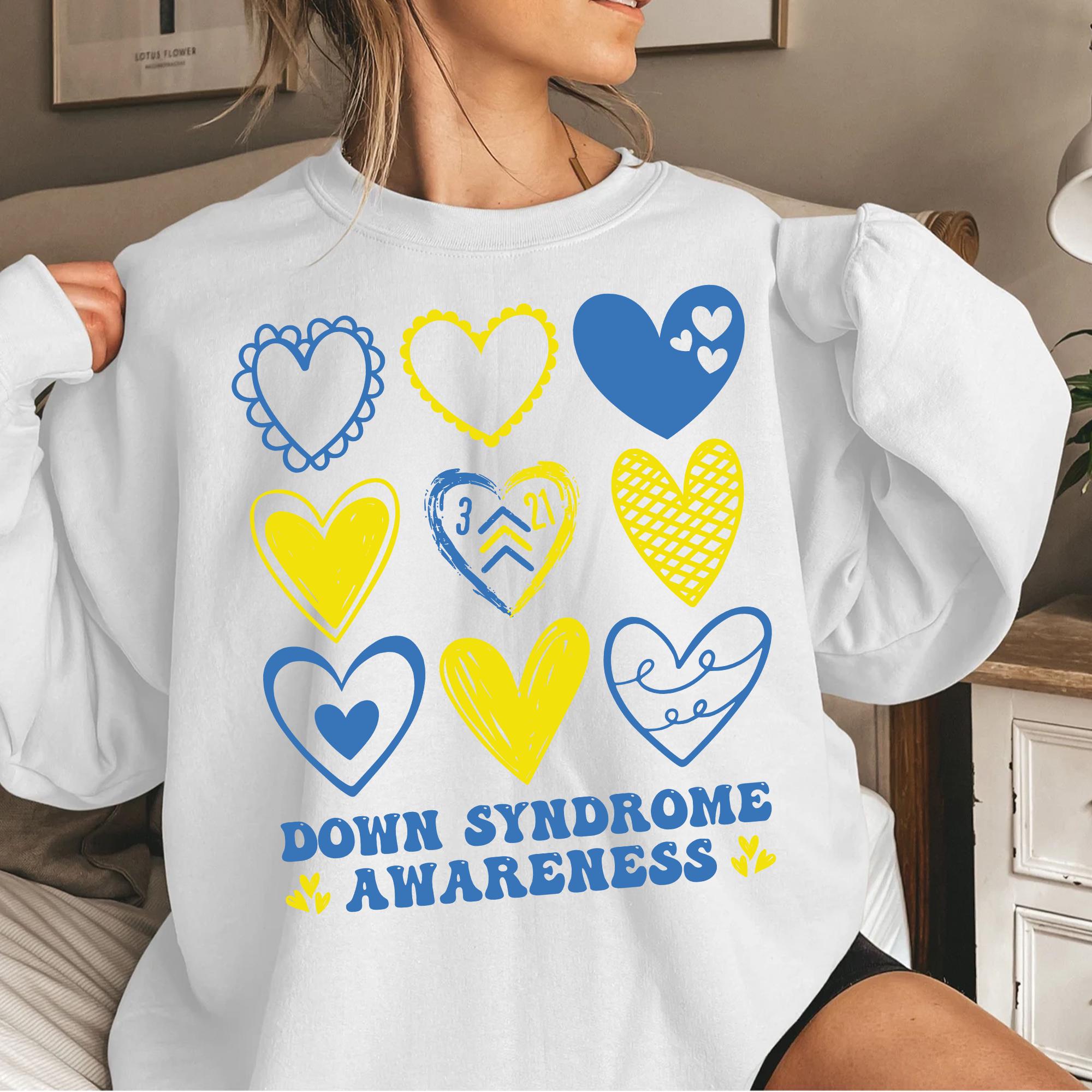 Down Syndrome Awareness Heart SVG & PNG, Down Syndrome Month Support T ...