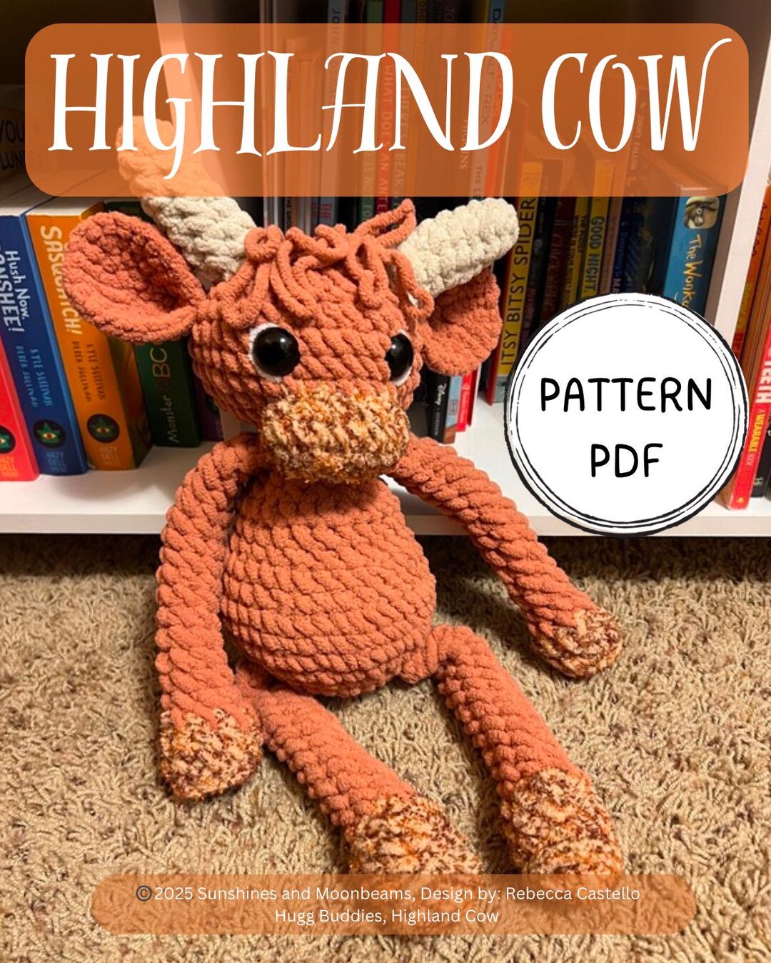 Highland Cow Crochet PDF Pattern - Etsy