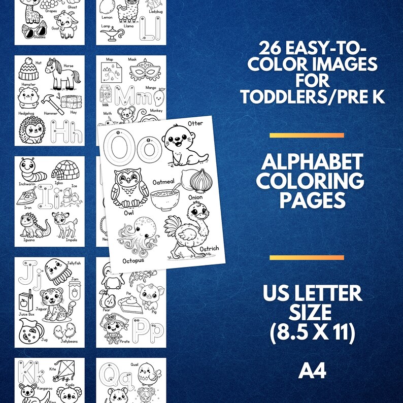 26 Alphabet Coloring Pages, Preschool Coloring Pages, Preschool ...