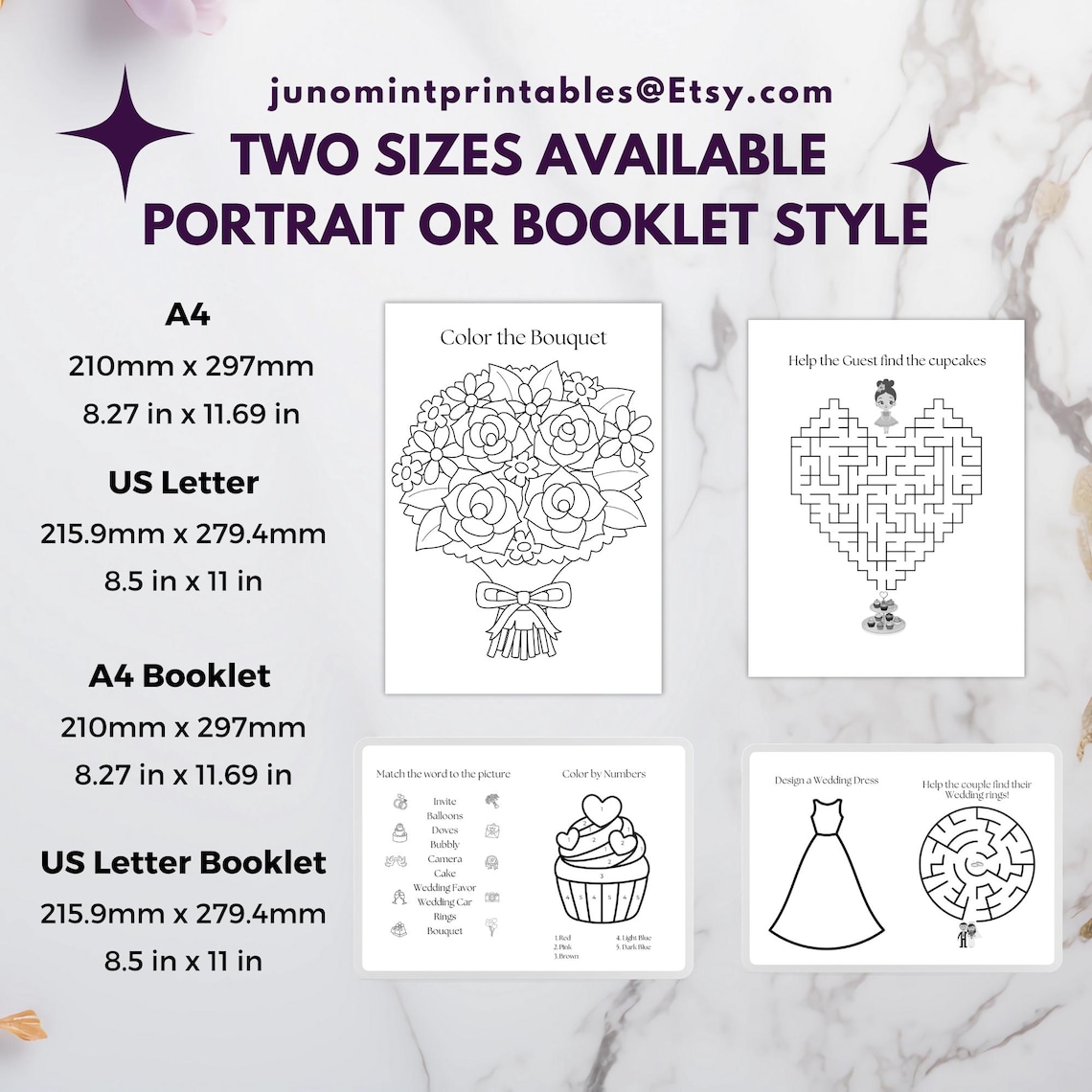 Kids Wedding Activity Pack, Printable Wedding Activity Book Colouring ...