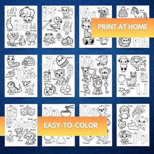 26 Alphabet Coloring Pages, Preschool Coloring Pages, Preschool ...