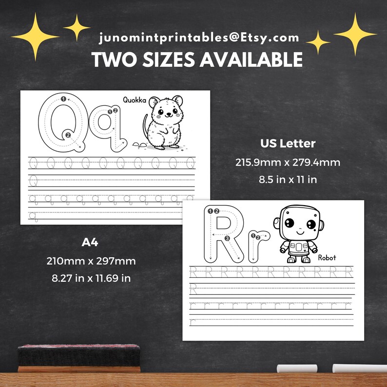 26 ABC Letter Tracing Worksheet, Pre-school, Kindergarten, Homeschool ...