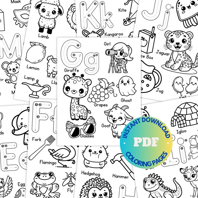 26 Alphabet Coloring Pages, Preschool Coloring Pages, Preschool ...