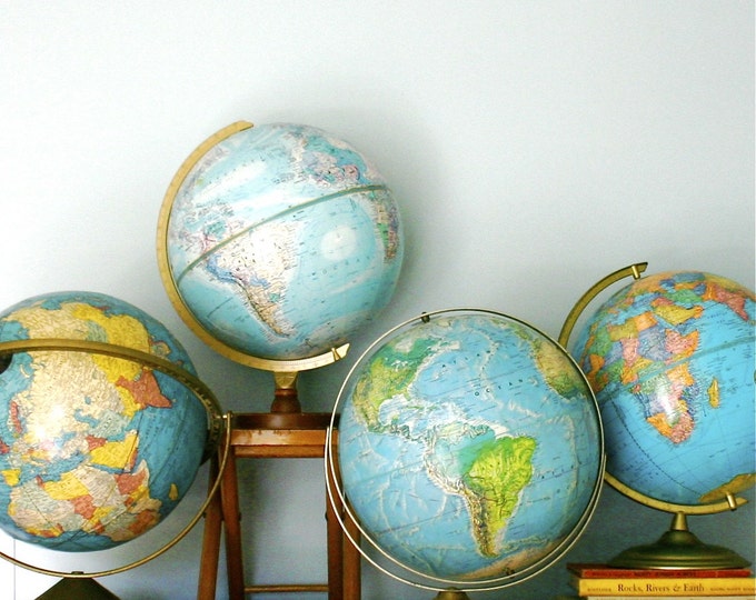 Geography 101...vintage Globe Collection - Etsy