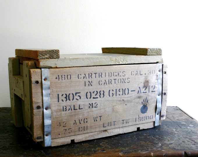 Rare Vintage Wooden Military Ammo Box - Etsy