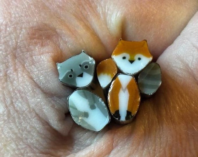 COE 90 - Red Fox & Raccoon Kit Murrine - Etsy