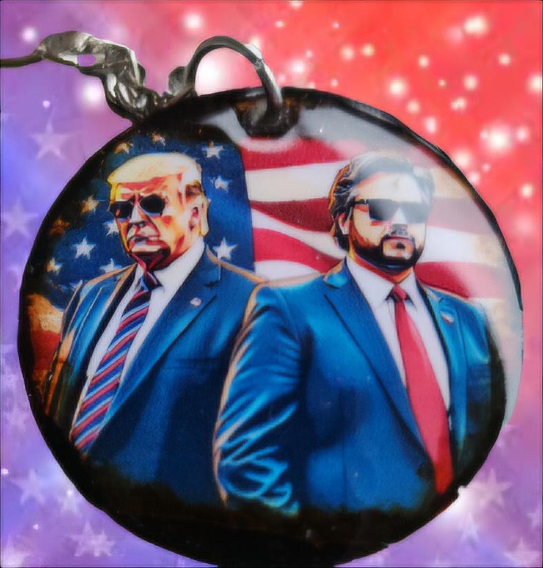 Handmade Trump/vance Acrylic Keychain: Glitter or No Glitter - Etsy