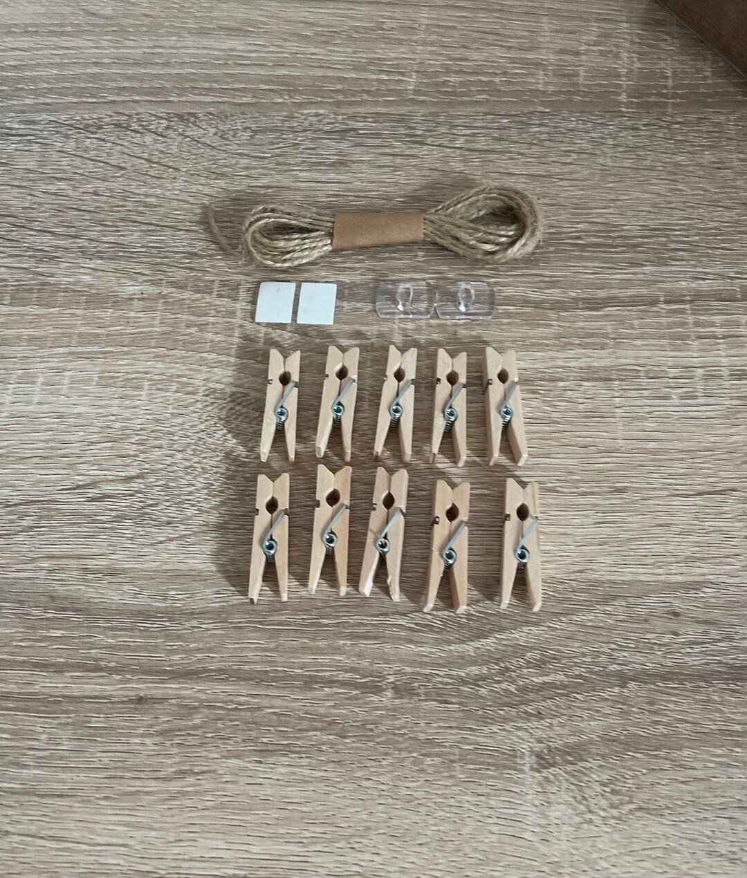 Tiny Pegs Small Photo Memory Wall Hanging, Miniture Pegs to Clip ...