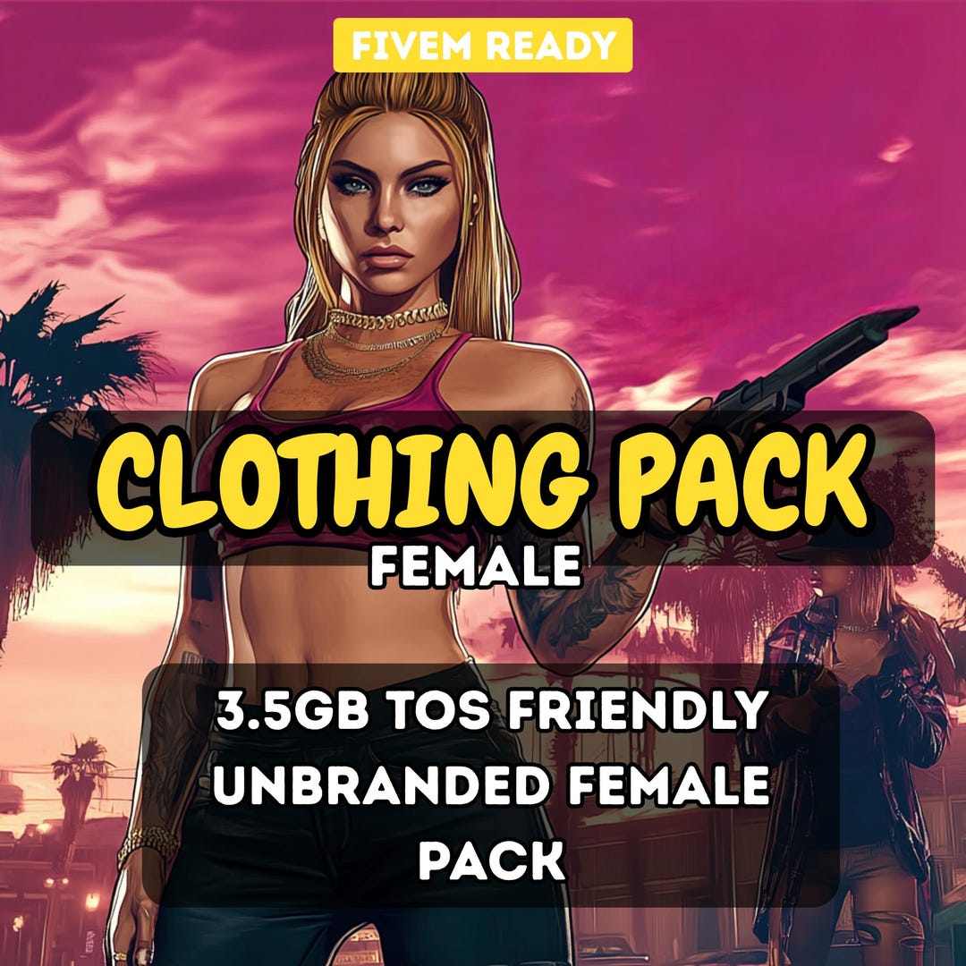 Fivem TOS Clothing Female Unbranded, Lore-friendly, Fully Customizable - Fivem Ready, Optimized ...