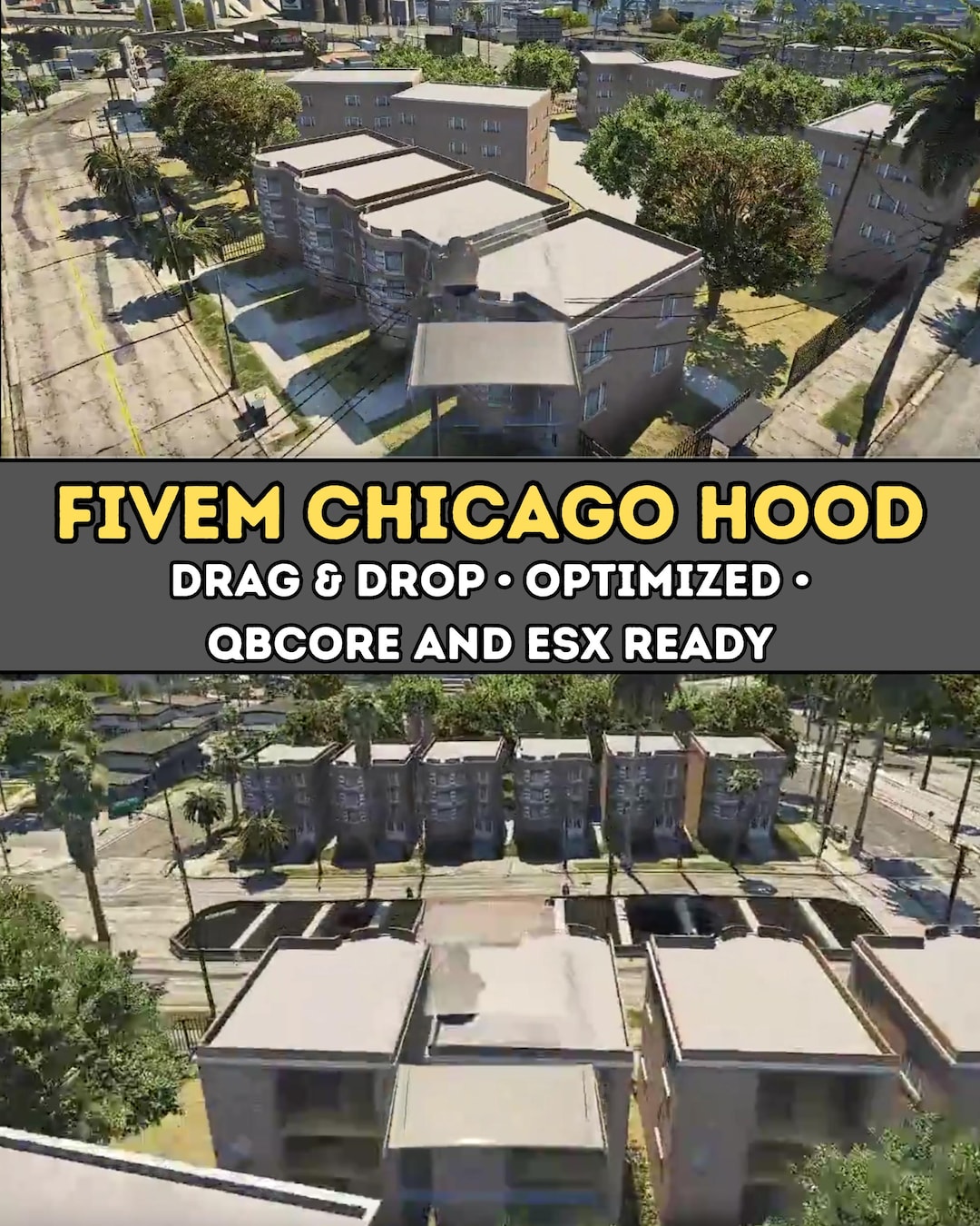 Chicago Hoods Rework – Fivem Gang RP Map • Realistic Urban Area • Drag ...