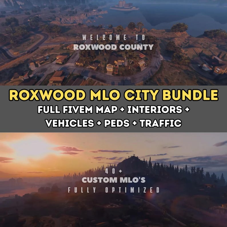 Fivem MLO Bundle – Roxwood RP City | 40+ Custom Mlos, Full Map ...