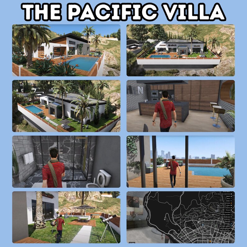 Ultimate Mega Pack FiveM Mansion Villa: lujosa mafia, bende-en RP ...