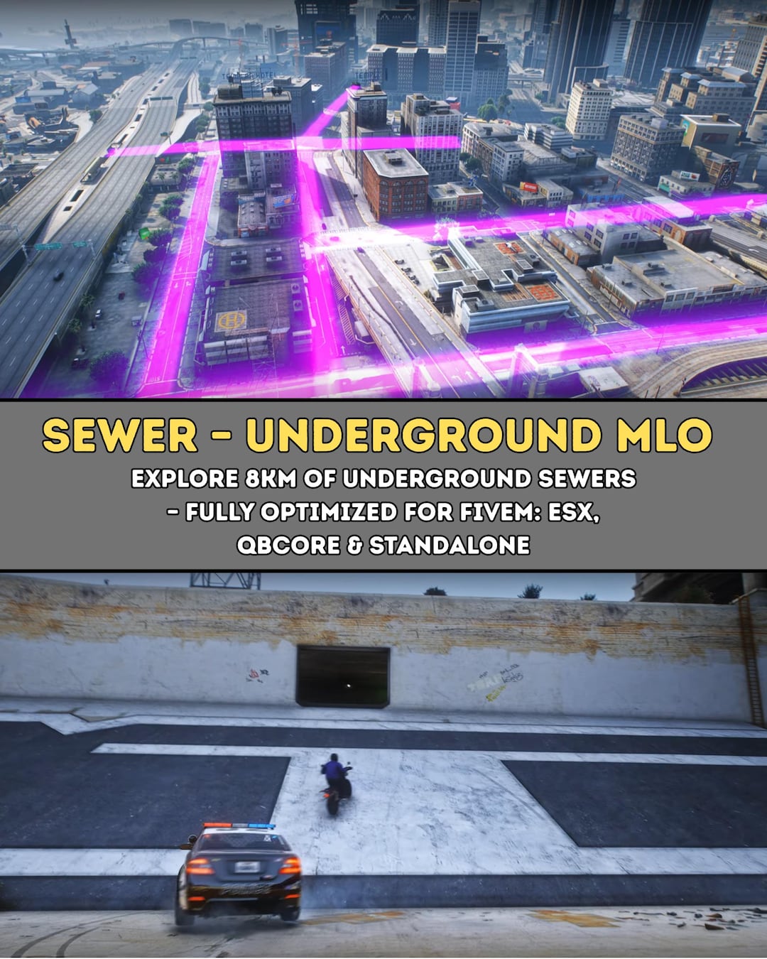 Fivem Sewer Map | 8km Underground Roleplay Network | Fully Detailed MLO | Plug & Play | ESX ...