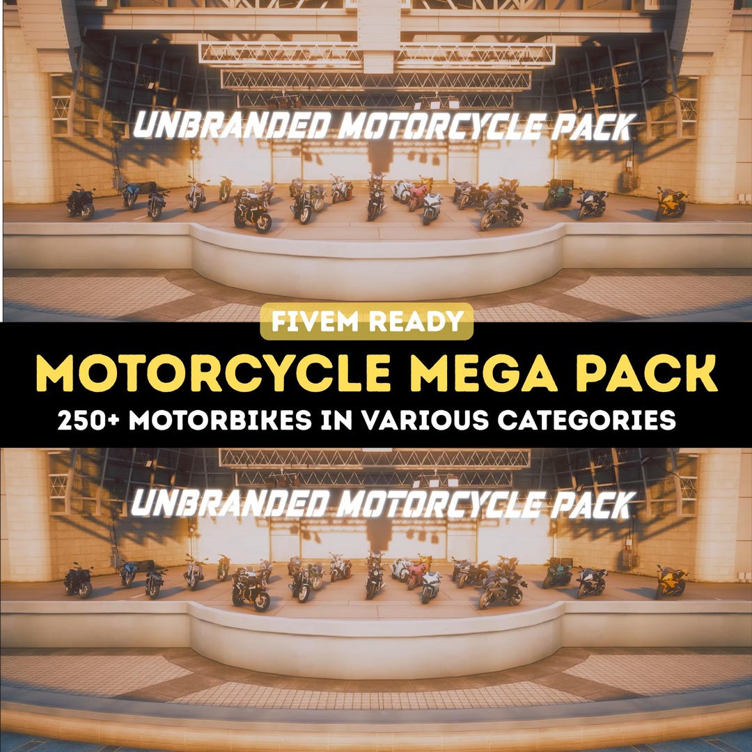Fivem 250+ Unbranded Bikes Mega Pack | Tos and Lore Friendly ...