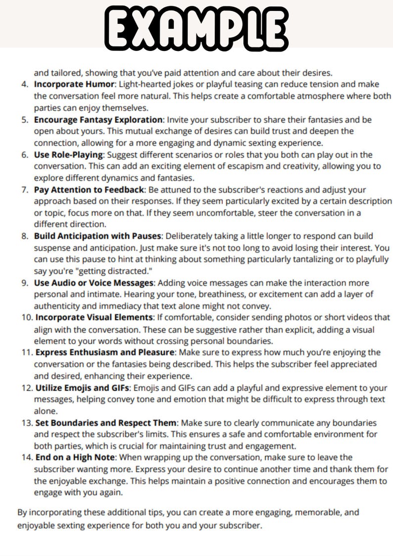 Ultimate Onlyfans Sexting Guide: 20 Detailed Scripts to Enhance Your ...