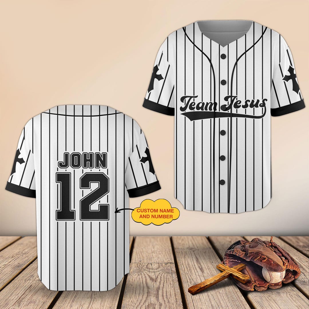 Team Jesus Baseball Jersey, Jesus Baseball Jersey, Jesus Baseball Shirt ...