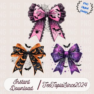 Halloween Gothic Coquette PNG Bundle, Bat Gothic Coquette Bow Png ...