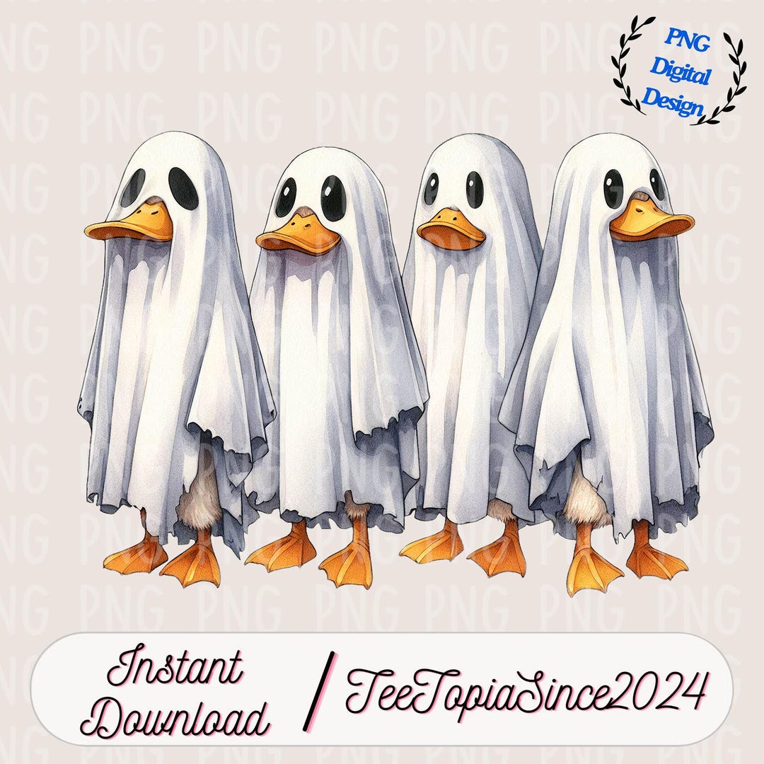 Duck Duck Ghost Halloween PNG, Halloween Duck Hunting PNG, Spooky Duck ...