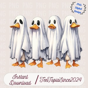 Duck Duck Ghost Halloween PNG, Halloween Duck Hunting PNG, Spooky Duck ...