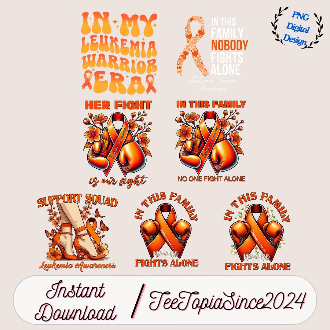Leukemia Png Bundle , Cancer Ribbon Png, Orange Ribbon Png, Leukemia ...