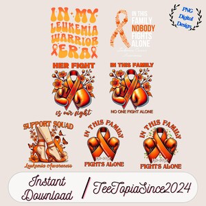 Leukemia Png Bundle , Cancer Ribbon Png, Orange Ribbon Png, Leukemia ...