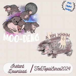 Moo Deng Png, Baby Hippo Png, Baby Hippopotamus Png, Moo Deng Png ...