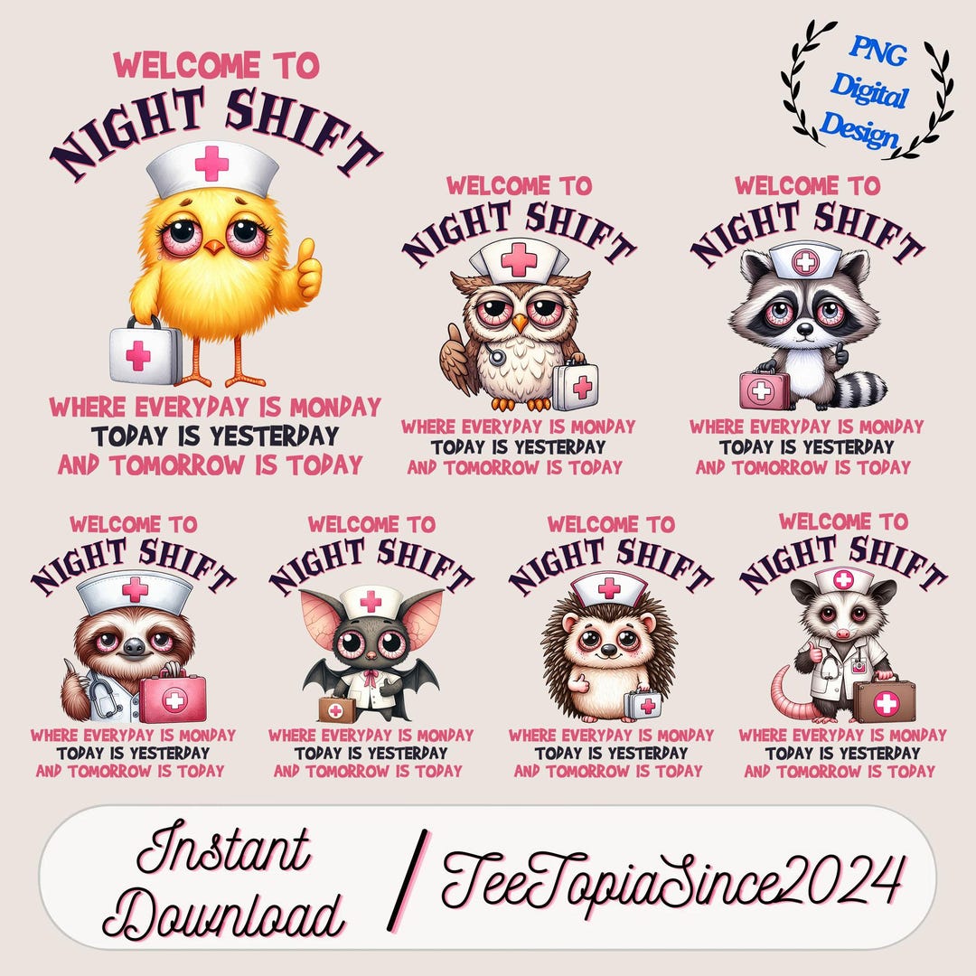 Night Shift Nurse, Nurse Life Png, Digital Download, Nurse Png, Night ...