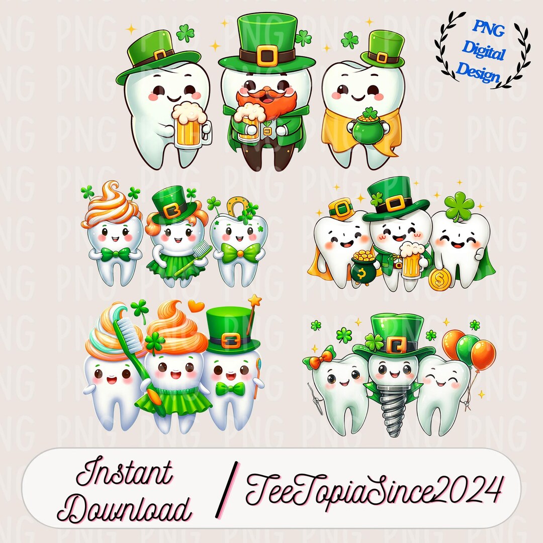 Dental St Patrick's Day Png Bundle, Dental Squad Png, Dental Crew ...