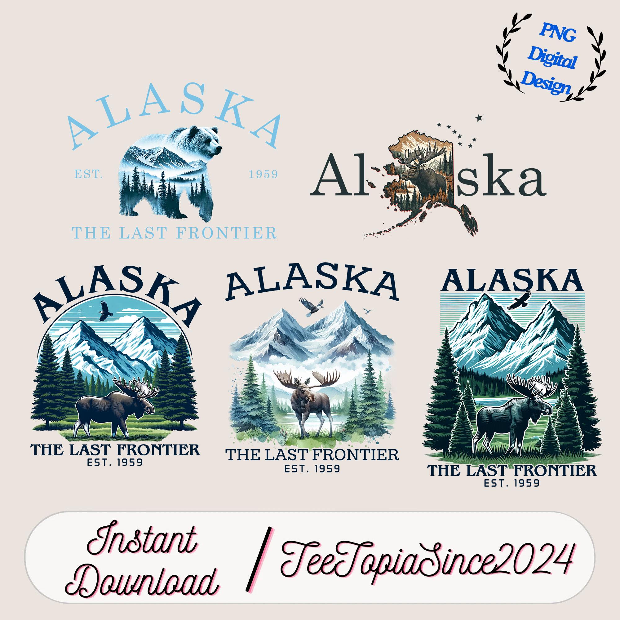Alaska Png Bundle, Alaska Shirt Design Png, Alaska Silhouette Designs ...