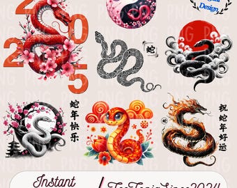 Lunar Year 2025 Year of the Snake Png, Happy Chinese New Year 2025 ...