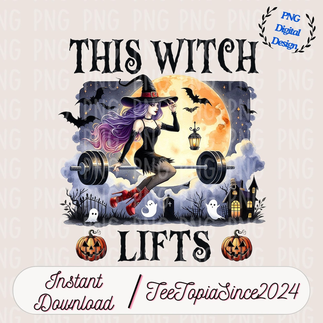 Witchy Gym Png, Fit Witch Png, Lady's Fitness, Halloween Witch ...