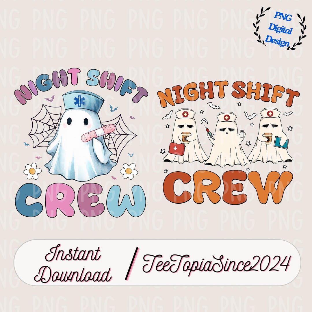 Night Shift Crew Png, Halloween Nurse Png, Spooky Nurse Png, Registered ...