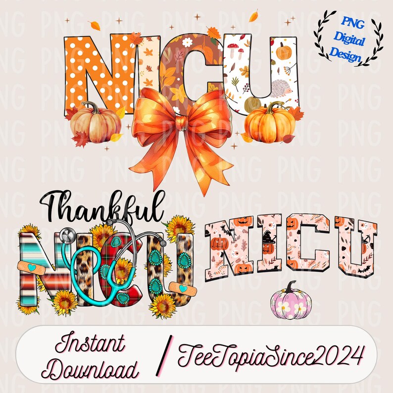 NICU Crew Fall Png, Neonatal Intensive Care Unit, Thankful NICU ...