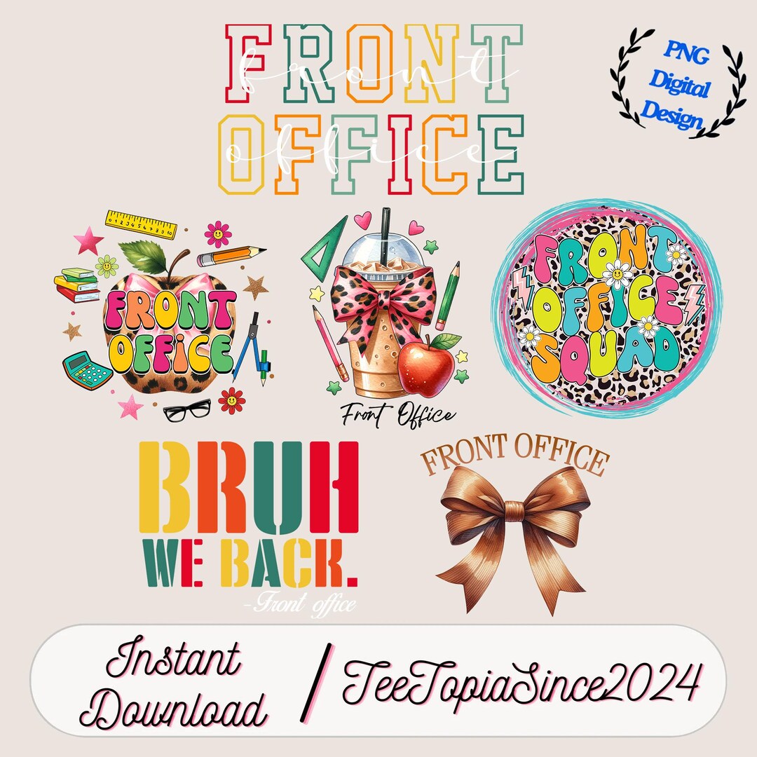 School Front Office Bundle PNG, Front Office Dream Team Png, Office ...