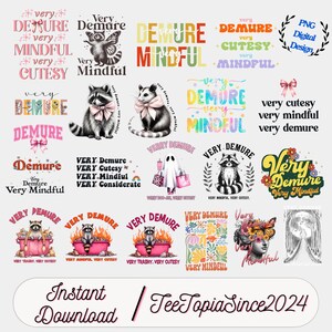 Very Demure Png Bundle, Very Mindful Png, Gen Z Trendy Png, Very Demure ...