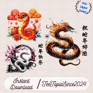 Lunar New Year Snake Png, Year of the Snake 2025 Png, Watercolor ...