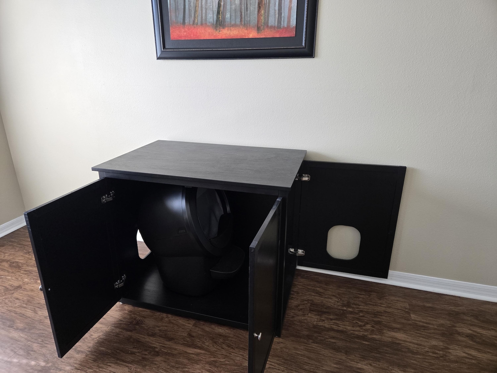 Litter Robot Enclosure: Cat Cabinet With Ramp - Odor Control - Etsy