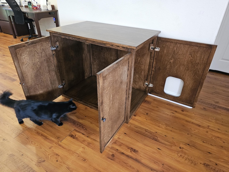 Litter Robot 4 Cat Cabinet Enclosure Cover | Fits LR4 | End Door for ...