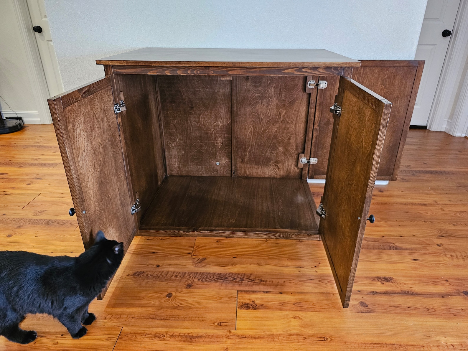 Litter Robot Enclosure: Cat Cabinet With Ramp - Odor Control - Etsy