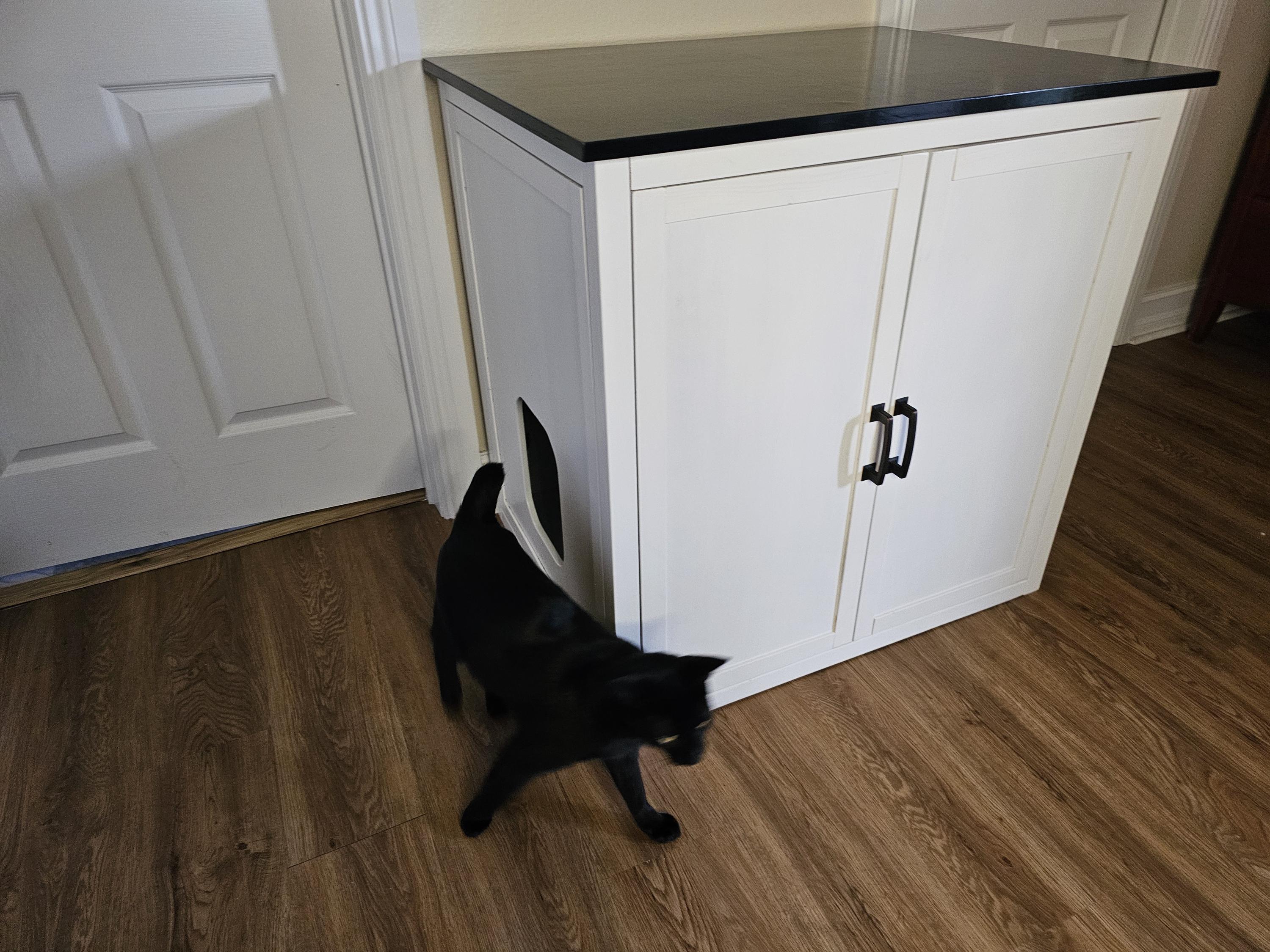 Litter Robot 4 Cat Cabinet Enclosure Cover | Fits LR4 | End Door for ...